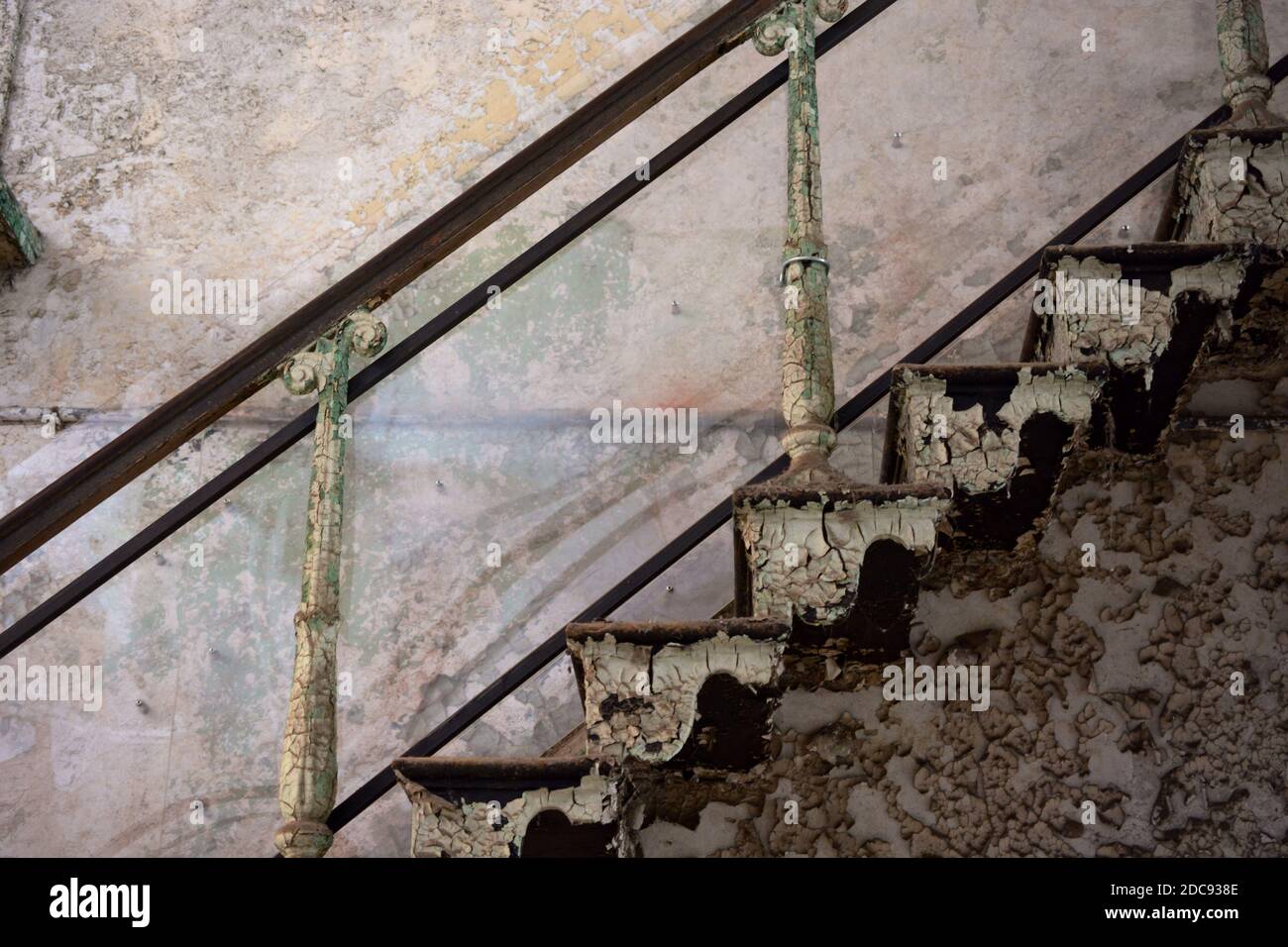 peeling paint pattern on old metal iron stars Stock Photo - Alamy