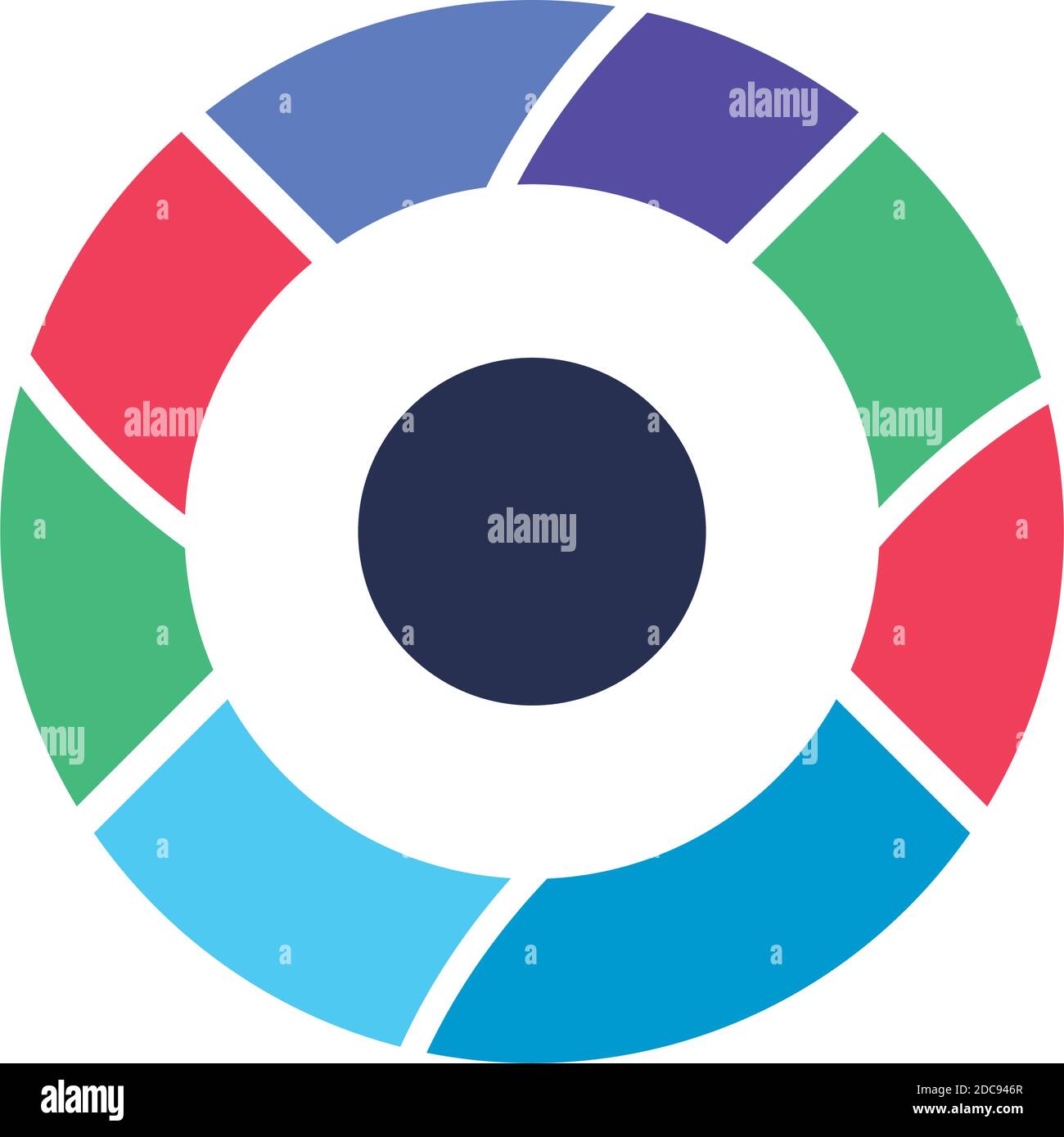 sign template round of colors, abstract creative symbol concept vector ...