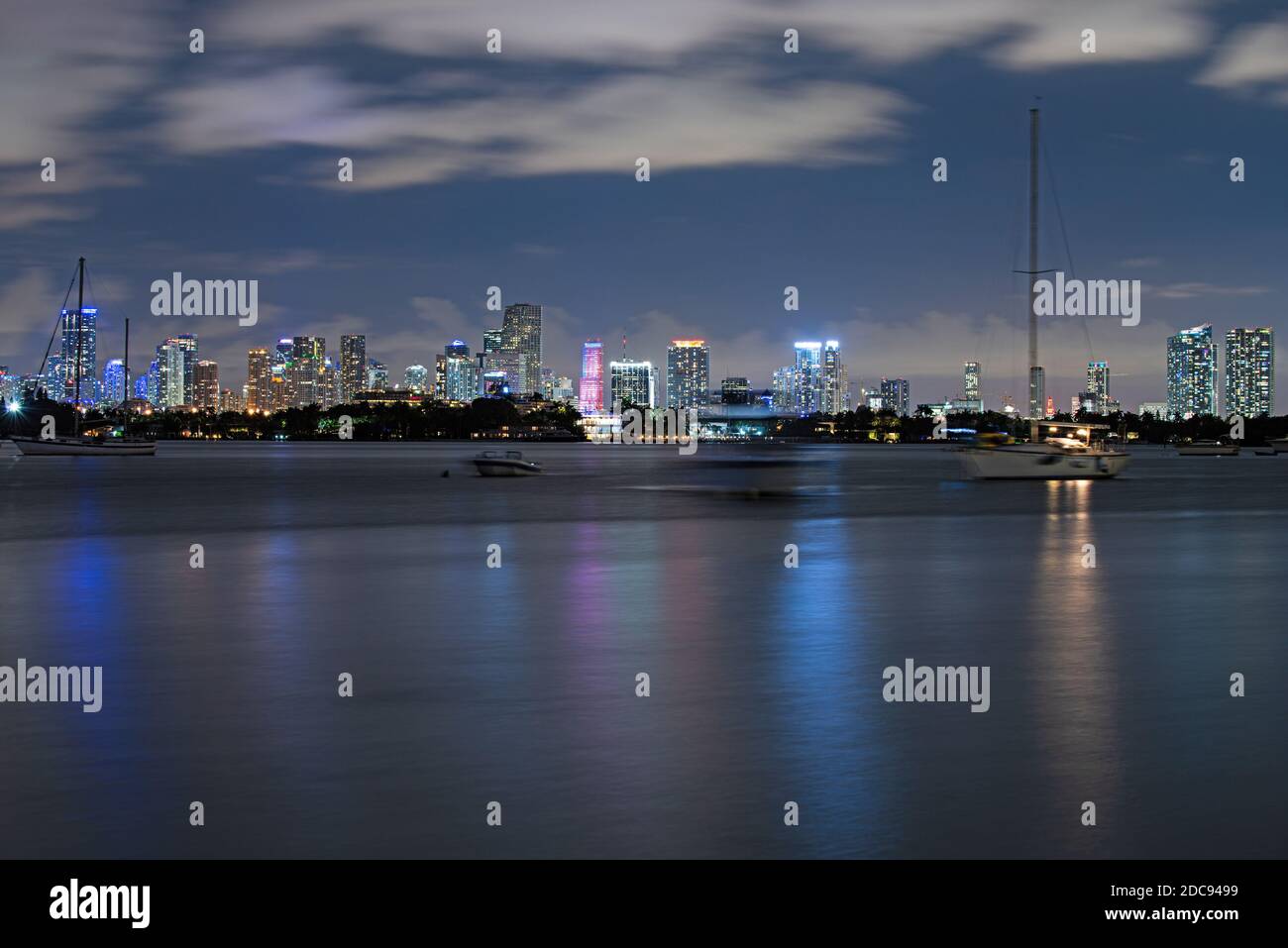 Miami. Panoramic view of Miami skyline and coastline Stock Photo - Alamy