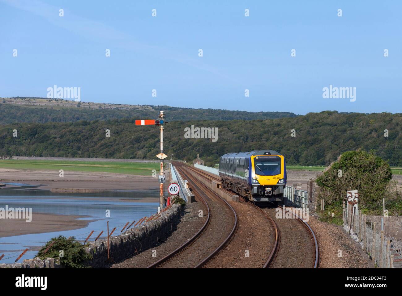 Northern rail CAF class 195 Civity train 195129 passing the mechanical ...