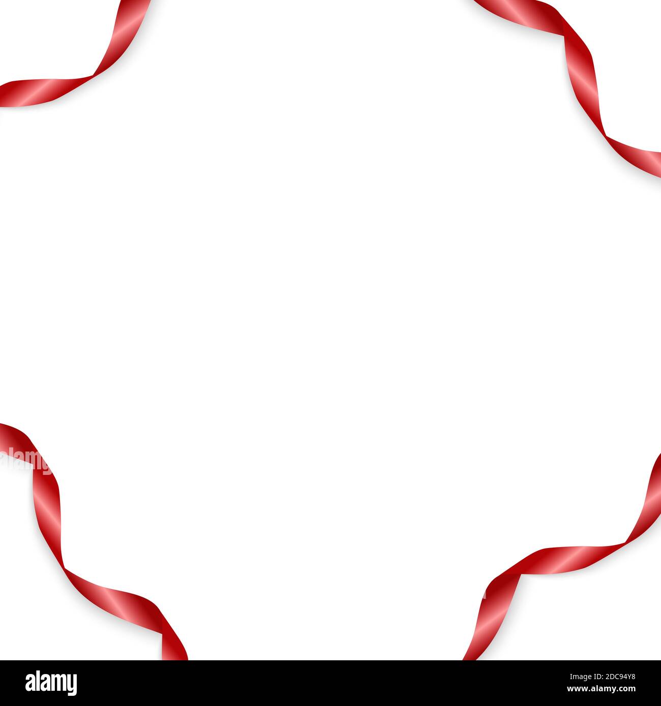 Design Product Red Ribbon. 3D Realistic Illustration Stock Photo - Alamy