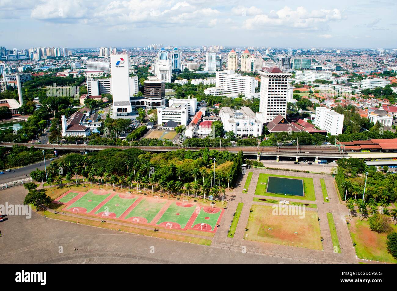 View over Jakarta, the capital city of Indonesia, Asia Stock Photo - Alamy