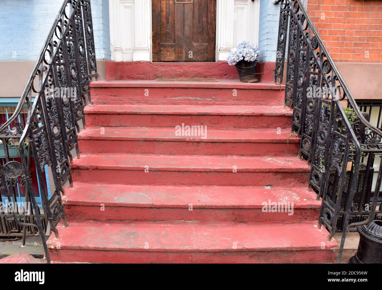 old vintage urban steps leading up in the city of Chicago Stock Photo ...
