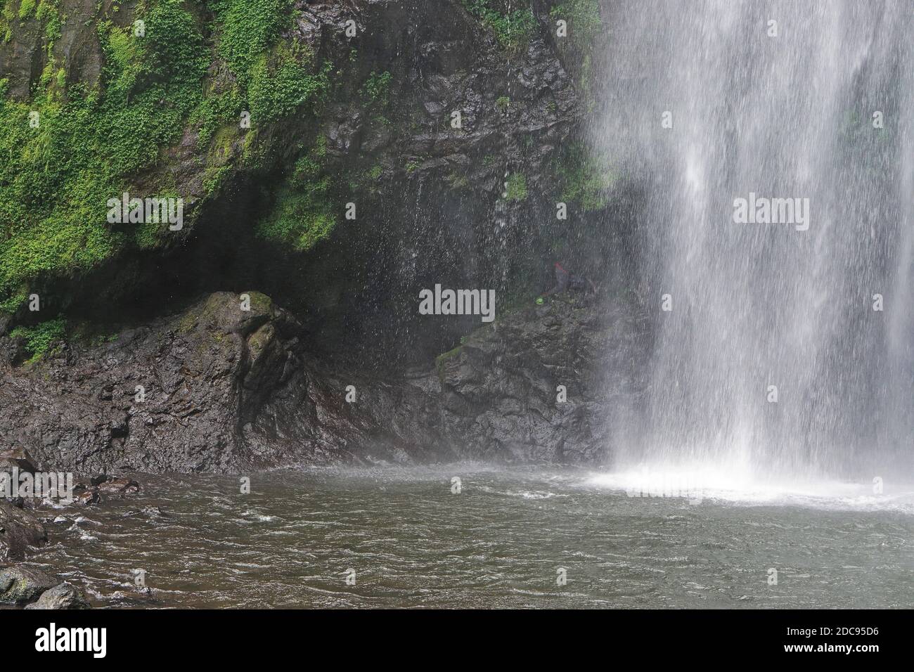 Big natural waterfall in tropical jungle Africa Stock Photo - Alamy