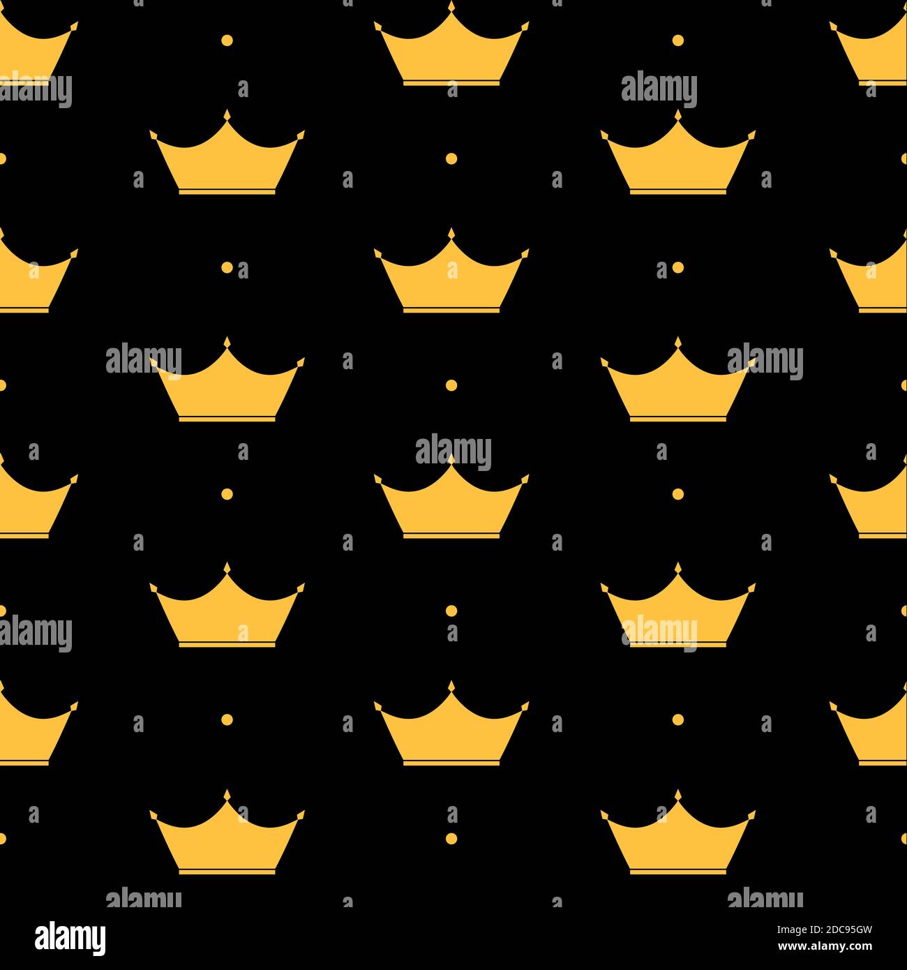 Princess Crown Seamless Pattern Background Illustration Stock Photo - Alamy