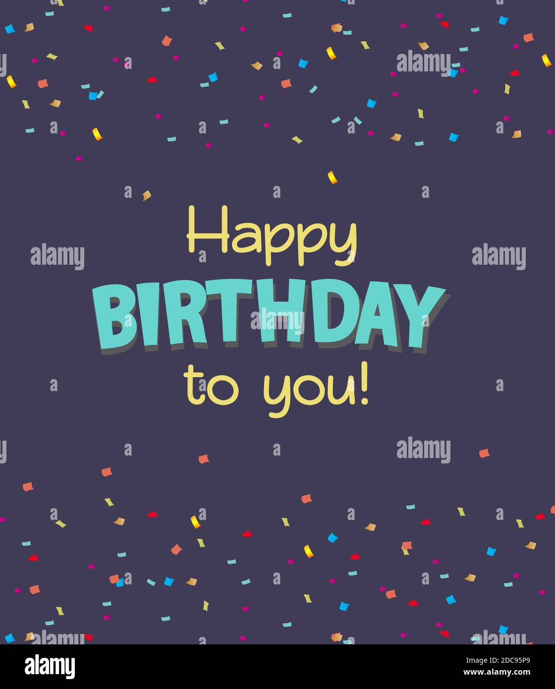 Abstract Happy Birthday confetti background. illustration Stock Photo ...