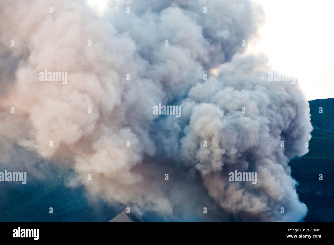 Close up Photo of an Ash Cloud Erupting from the Active Volcano of ...