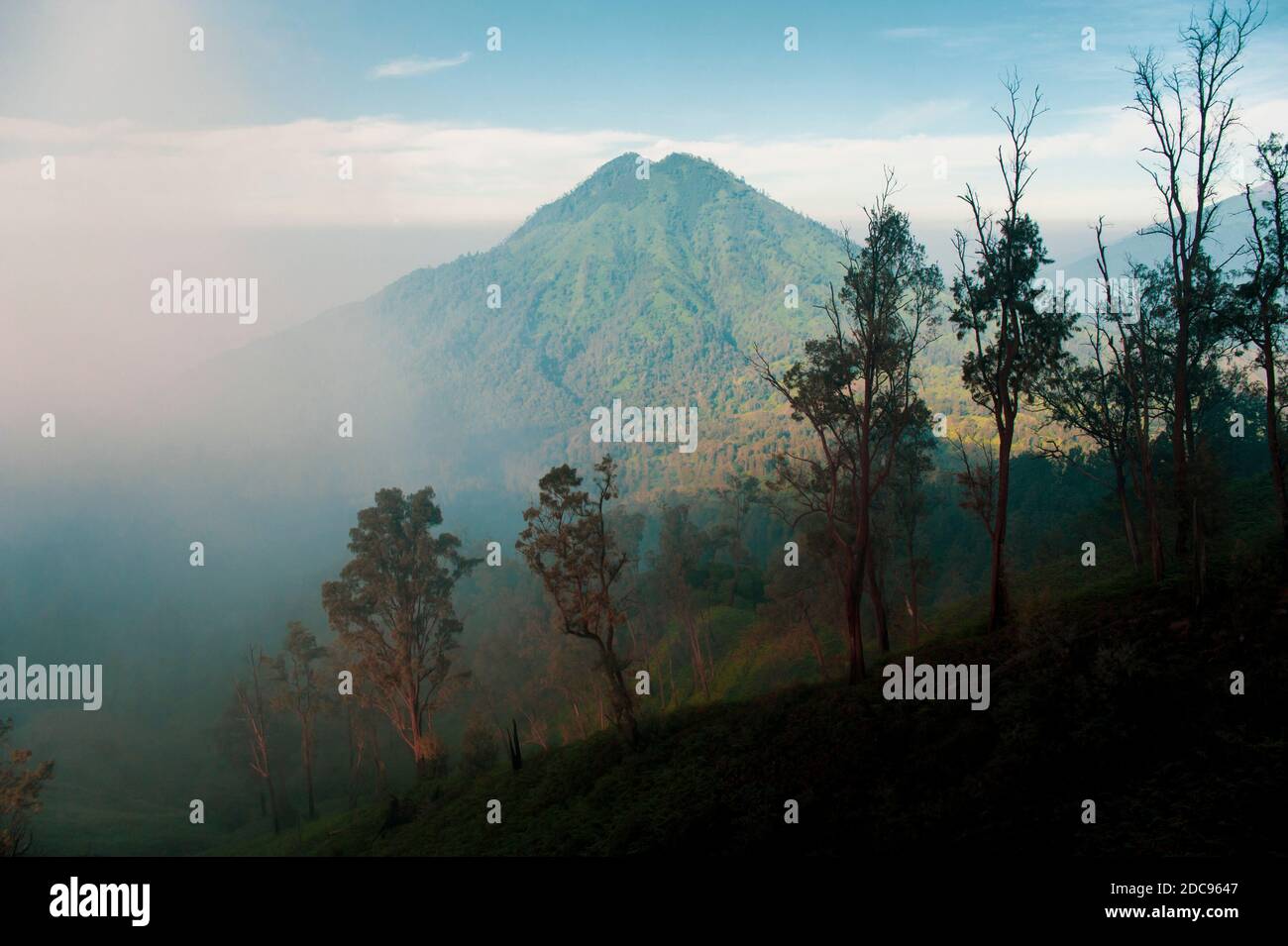 Dramatic landscape of Kawah Ijen Volcano, Java, Indonesia, Asia Stock ...