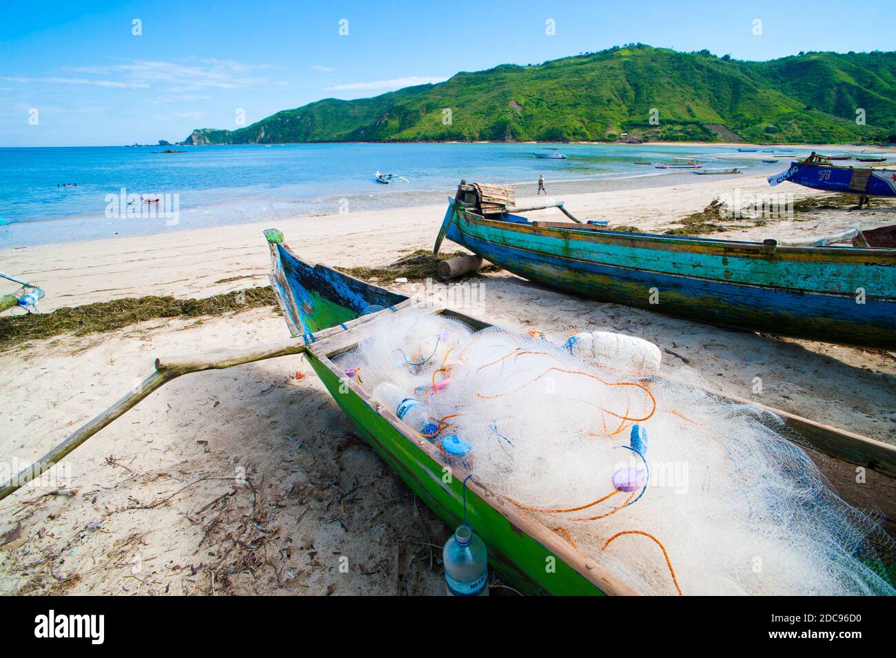 Traditional Fishing Boat on Kuta Beach at the Traditional Fishing ...