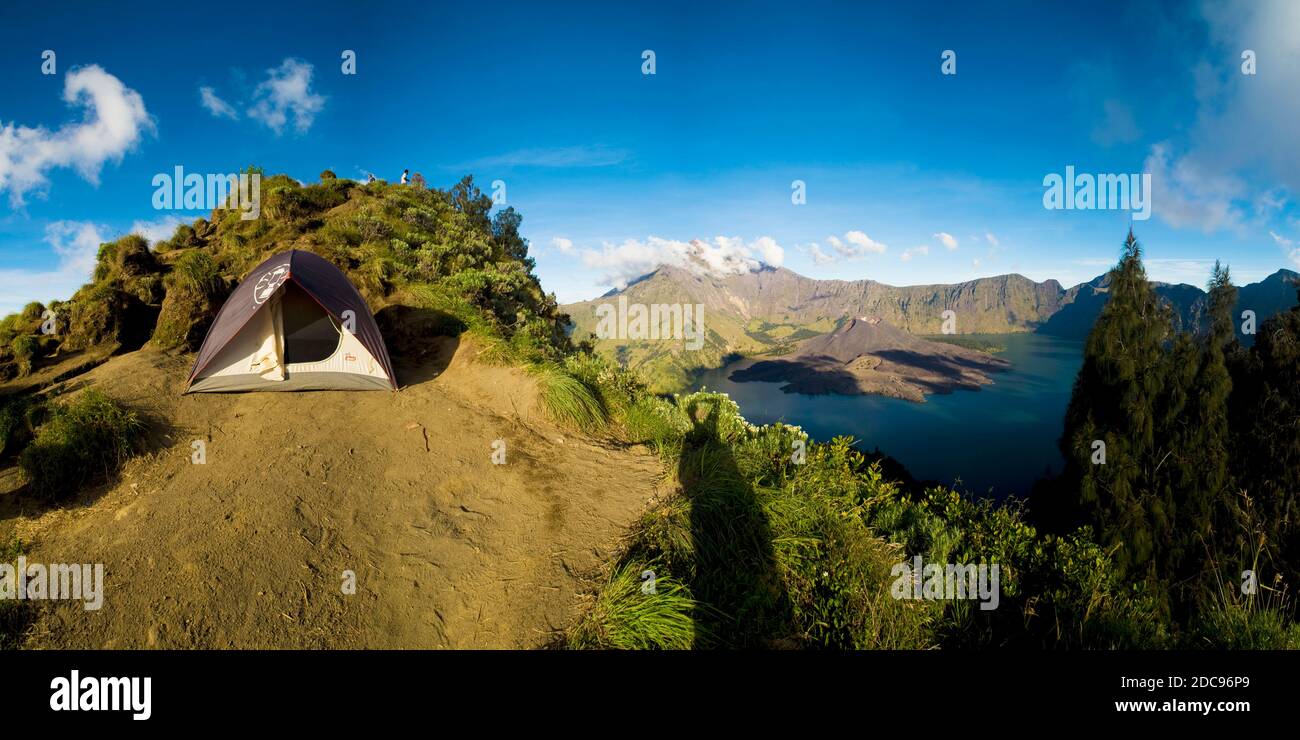 Panoramic Photo of First Night Camping on the Crater Rim During the ...