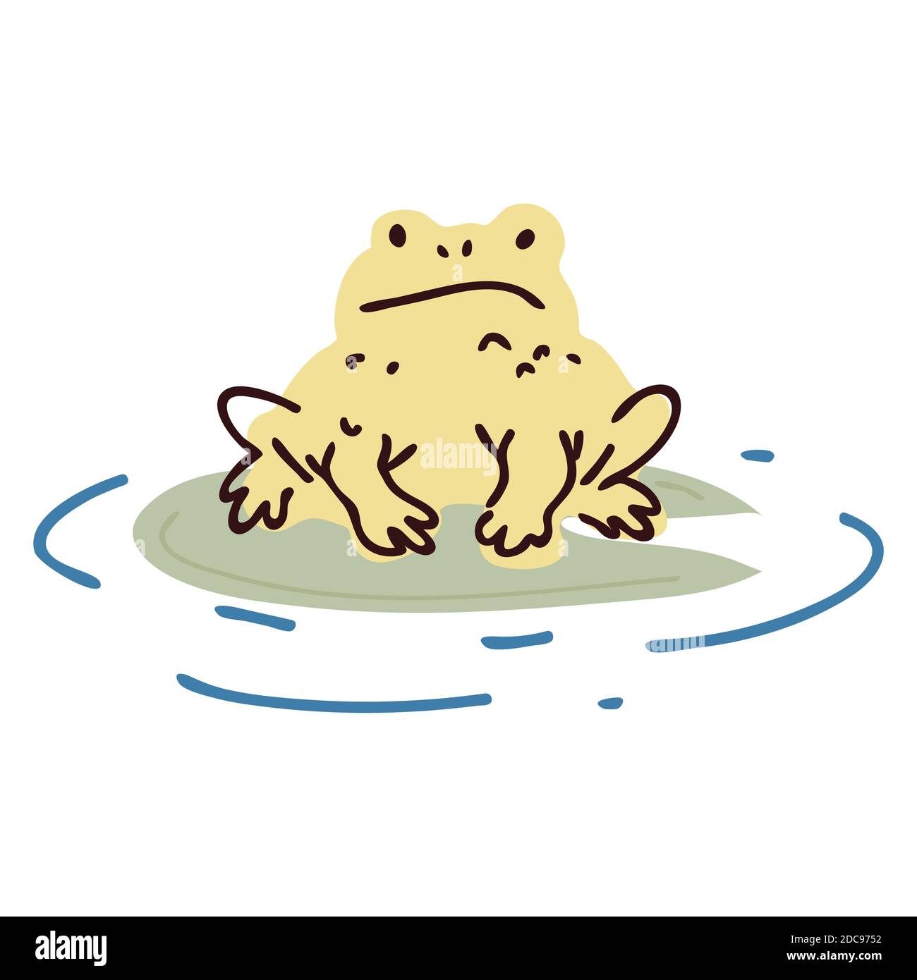Frog On Lily Pad Clipart