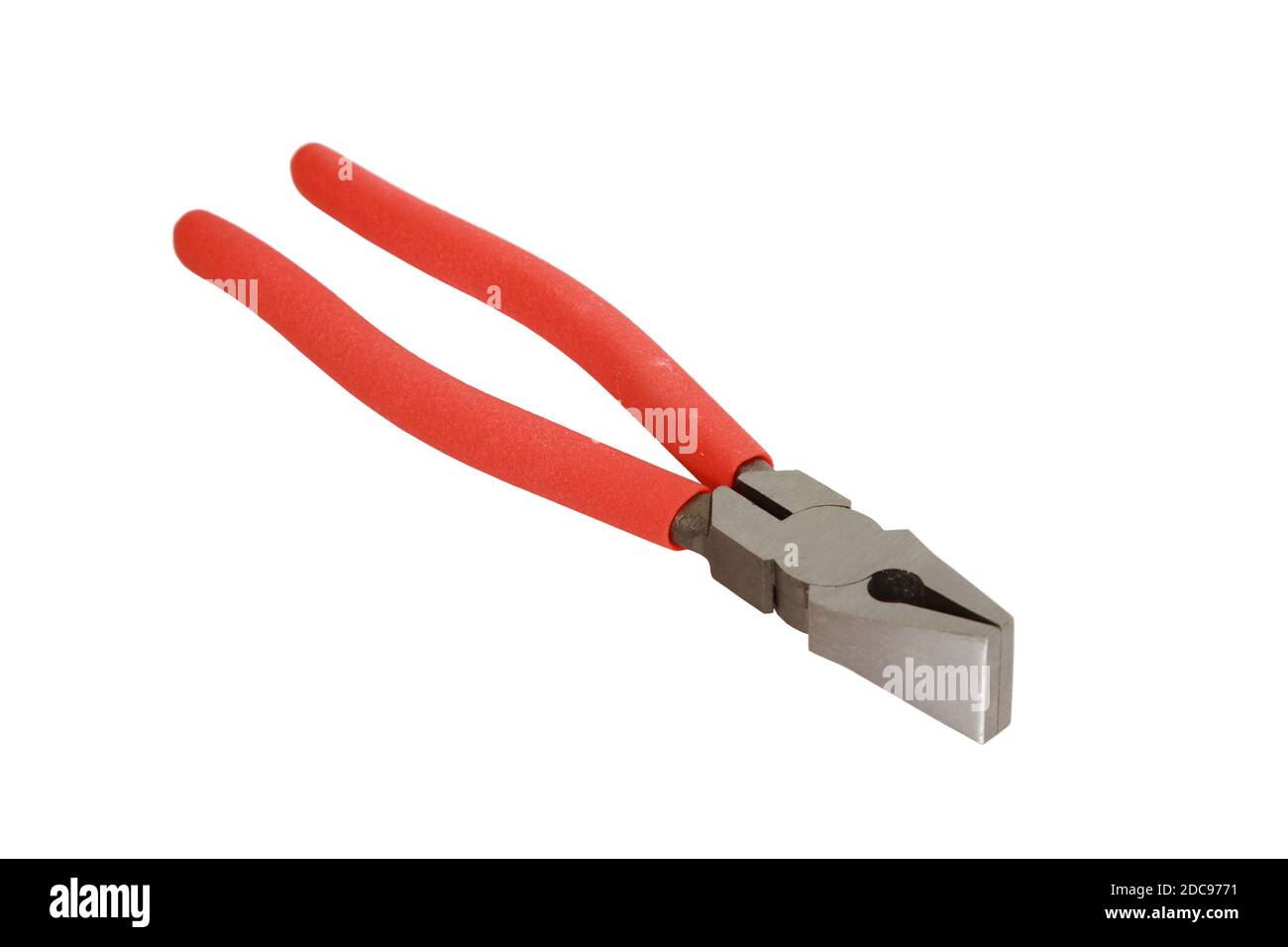 Red pliers isolated on a white background Stock Photo - Alamy