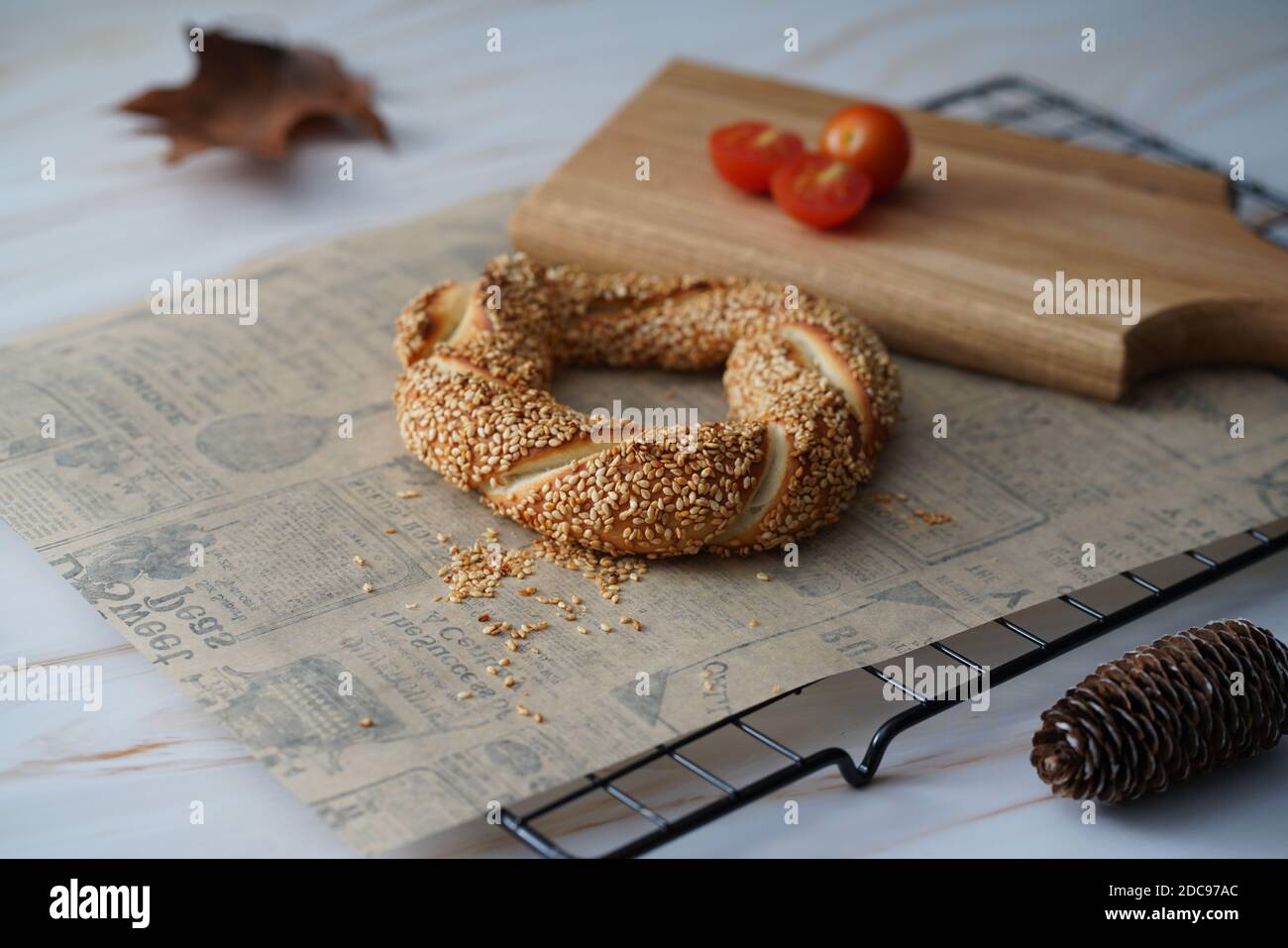 Turkish Bagel Simit Stock Photo - Alamy