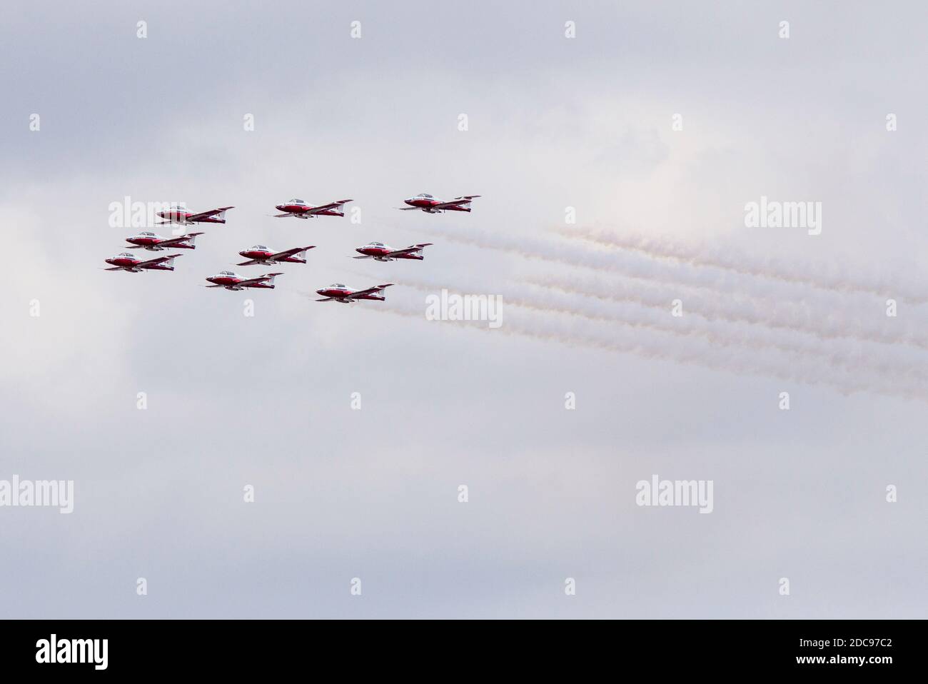Snowbirds in Flight Canada formation acrobatic flying team Stock Photo ...