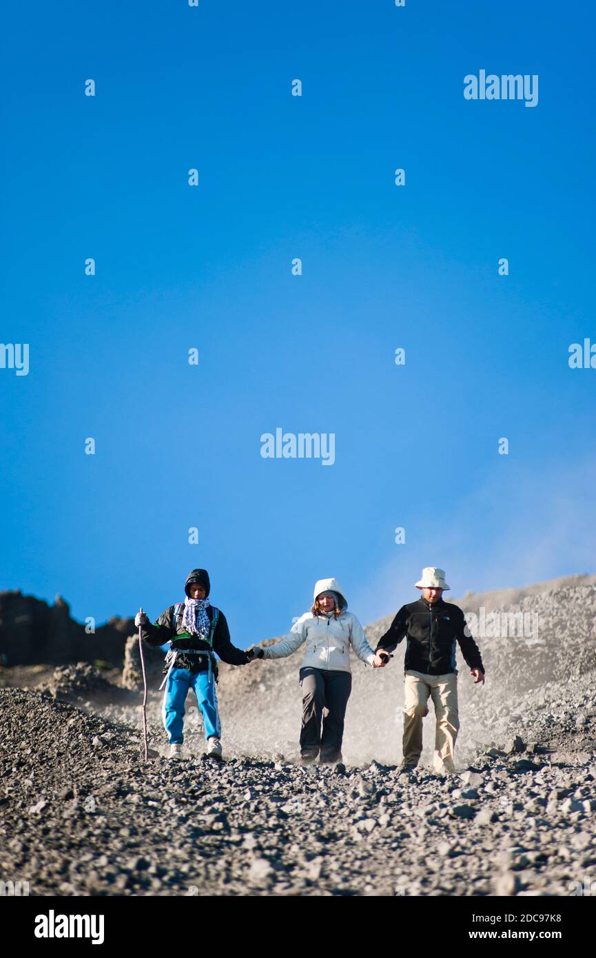 Man running on peak volcano hi-res stock photography and images - Alamy