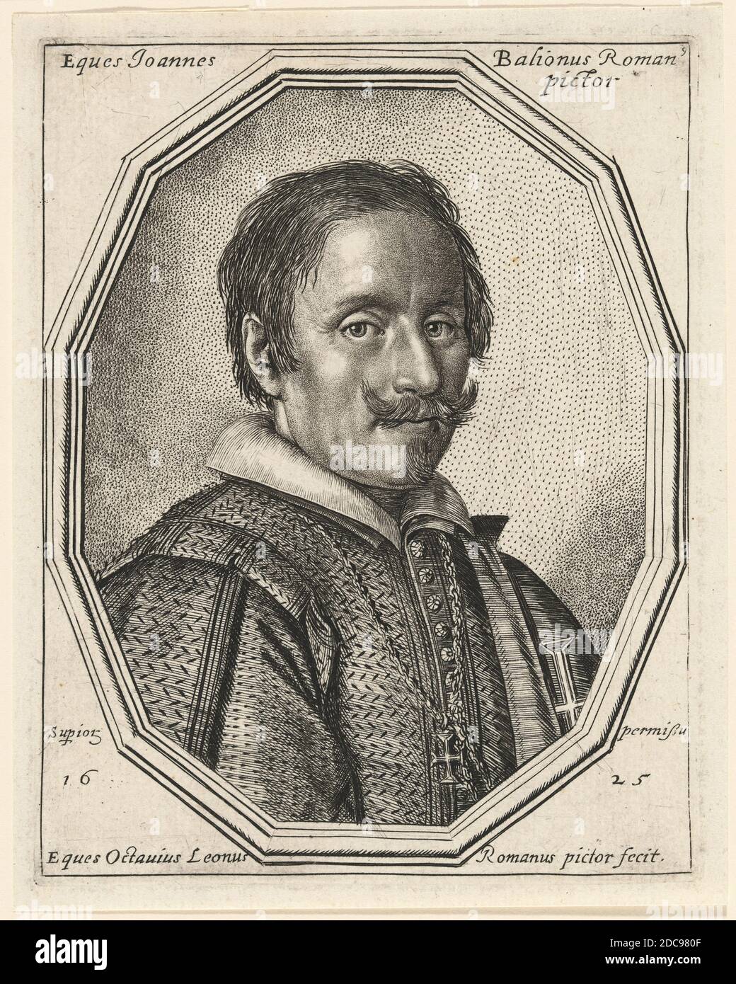 Ottavio Leoni, (artist), Roman, c. 1578 - 1630, Giovanni Baglione, 1625 ...