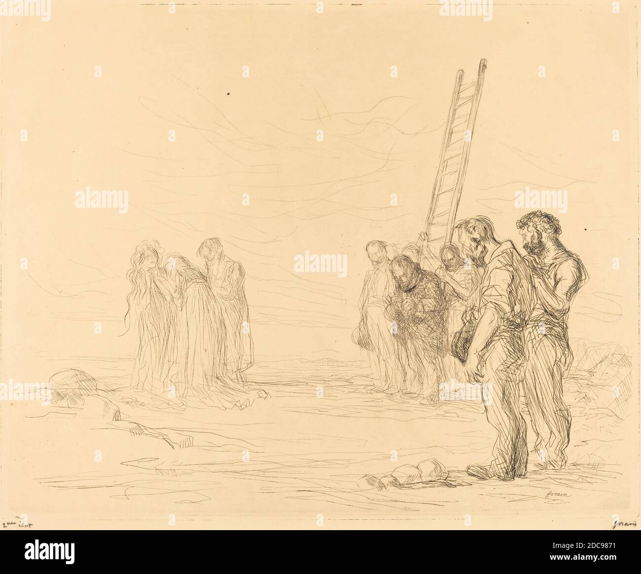 Jean-Louis Forain, (artist), French, 1852 - 1931, Calvary (first plate ...