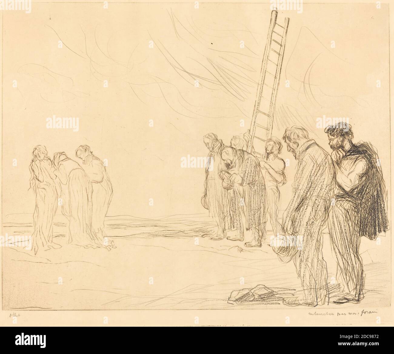 Jean-Louis Forain, (artist), French, 1852 - 1931, Calvary (second plate ...