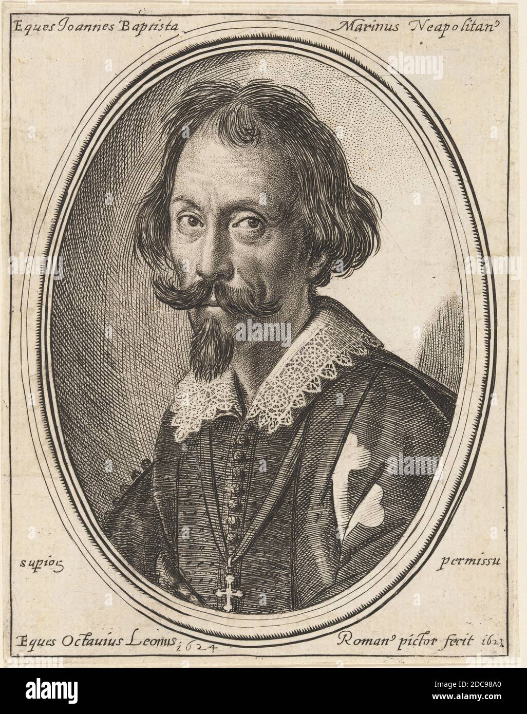 Ottavio Leoni, (artist), Roman, c. 1578 - 1630, Giovanni Marino, 1623/ ...