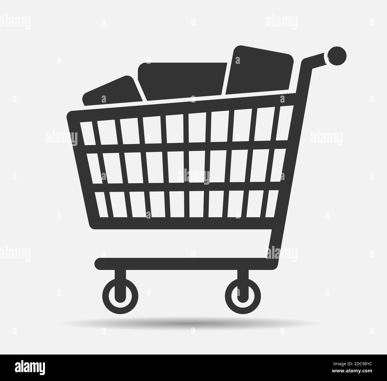Detailed full shopping cart icon and buy symbol for shop and sales ... Detailed full shopping cart icon and buy symbol for shop and sales ...