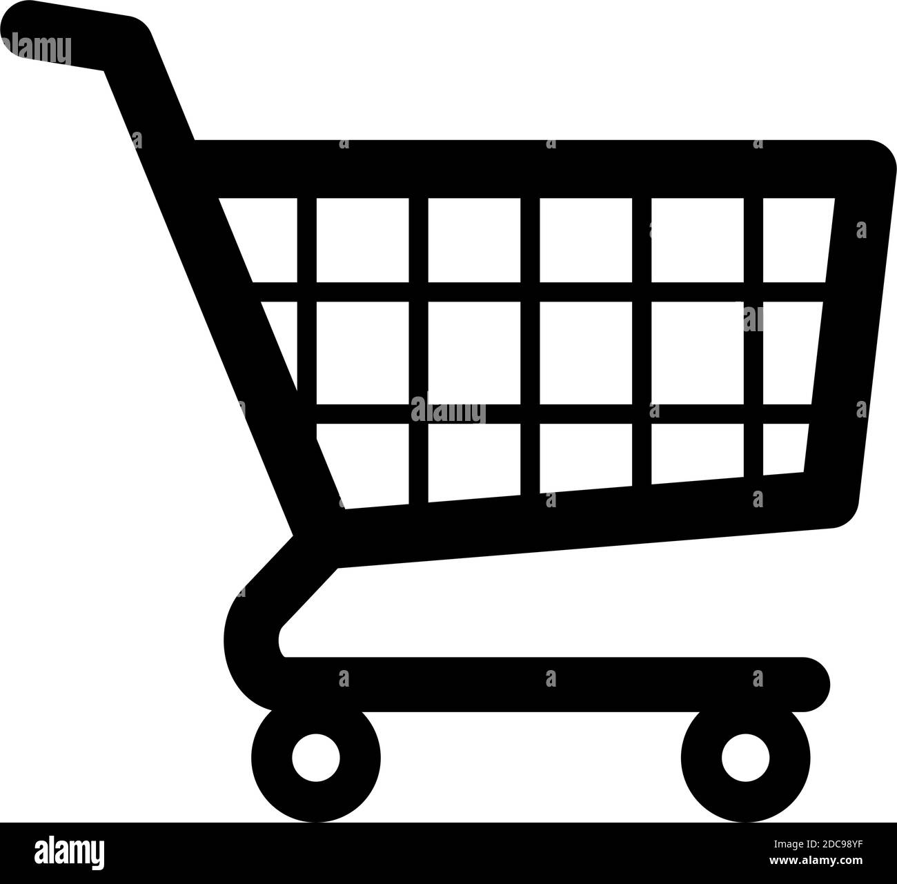 Unfilled shopping cart icon and buy symbol for web buttons Stock Vector ...
