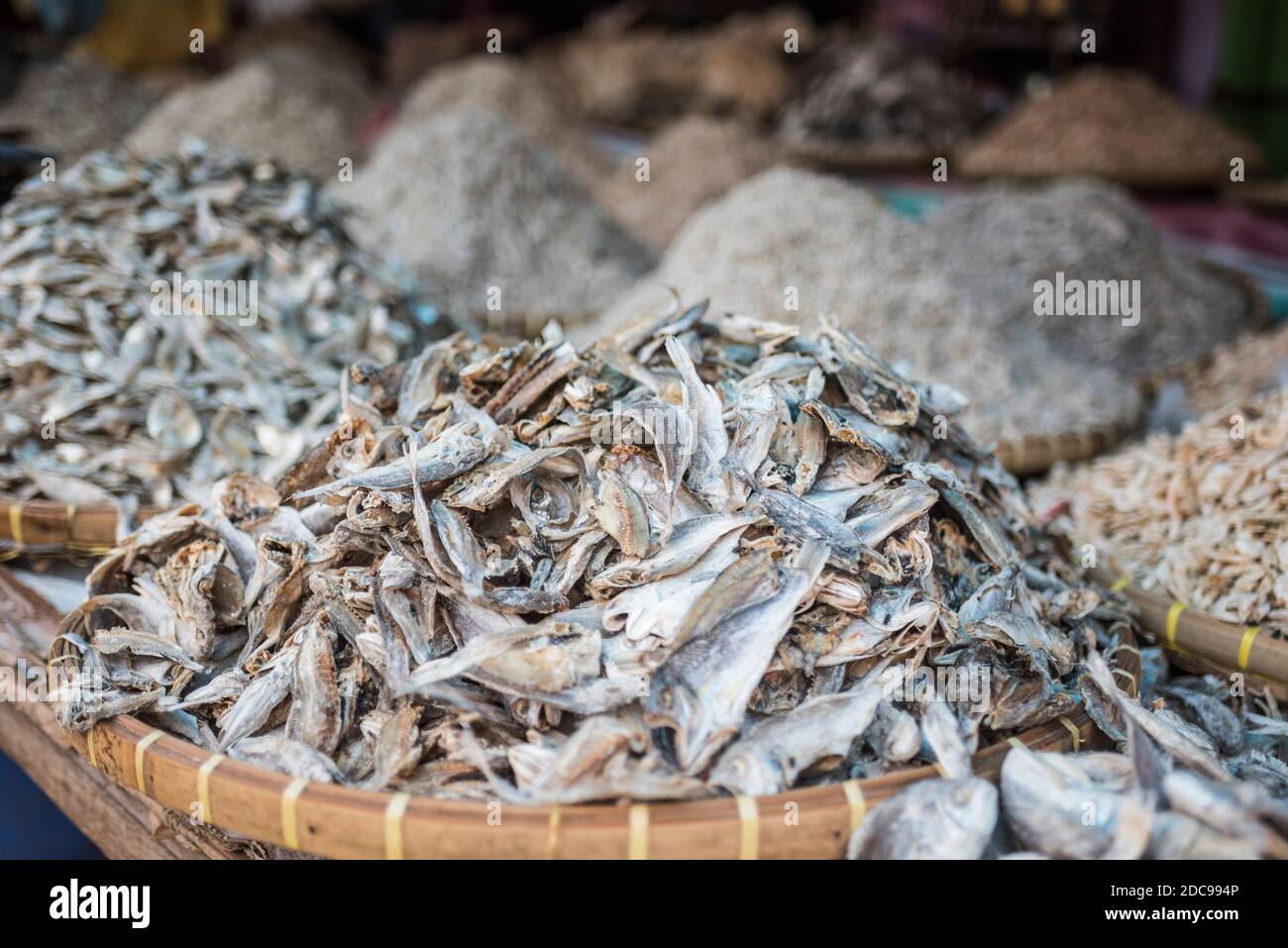 Dried fish in Berastagi (Brastagi) Market, North Sumatra, Indonesia ...