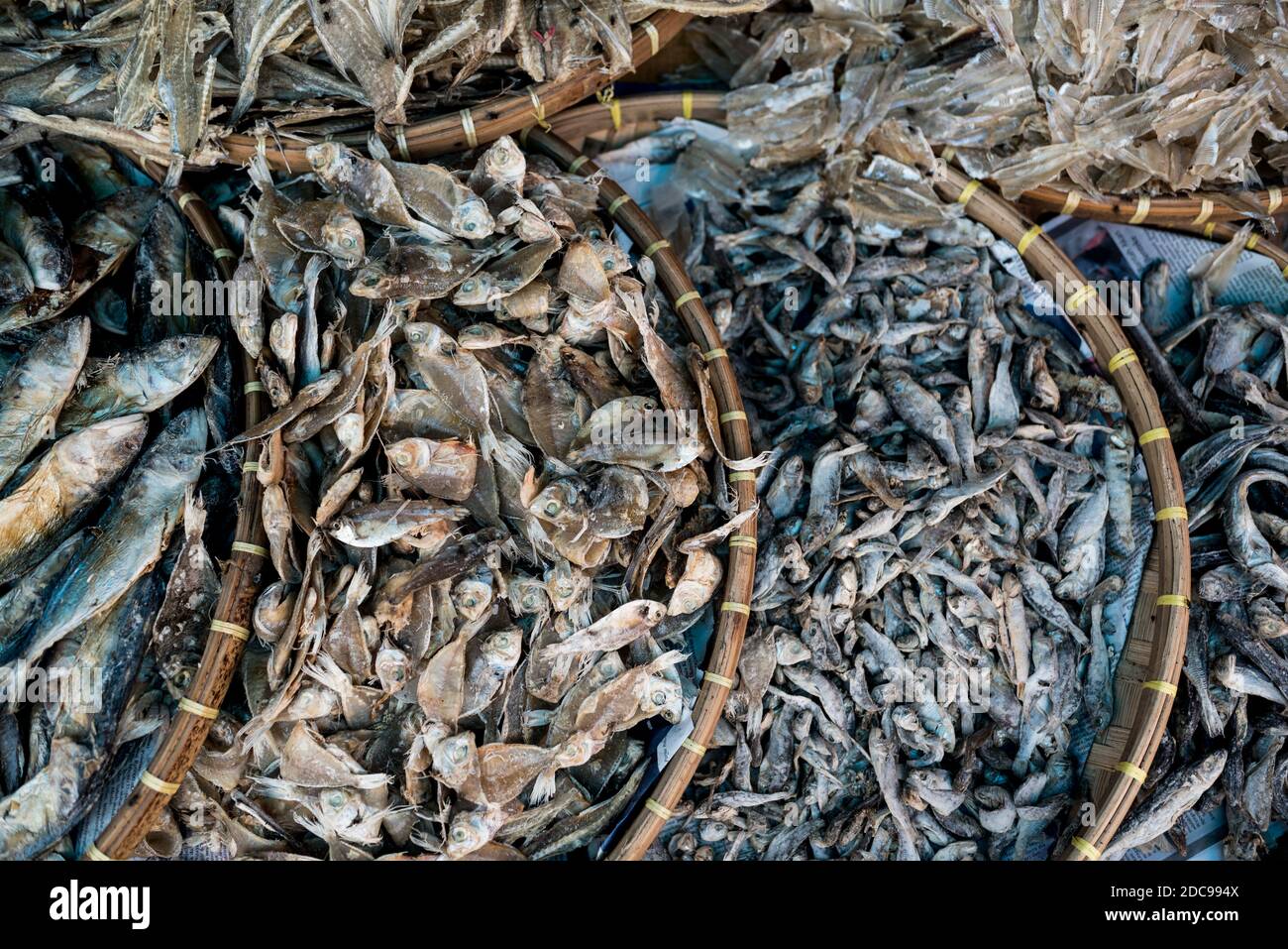 Dried fish in Berastagi (Brastagi) Market, North Sumatra, Indonesia ...