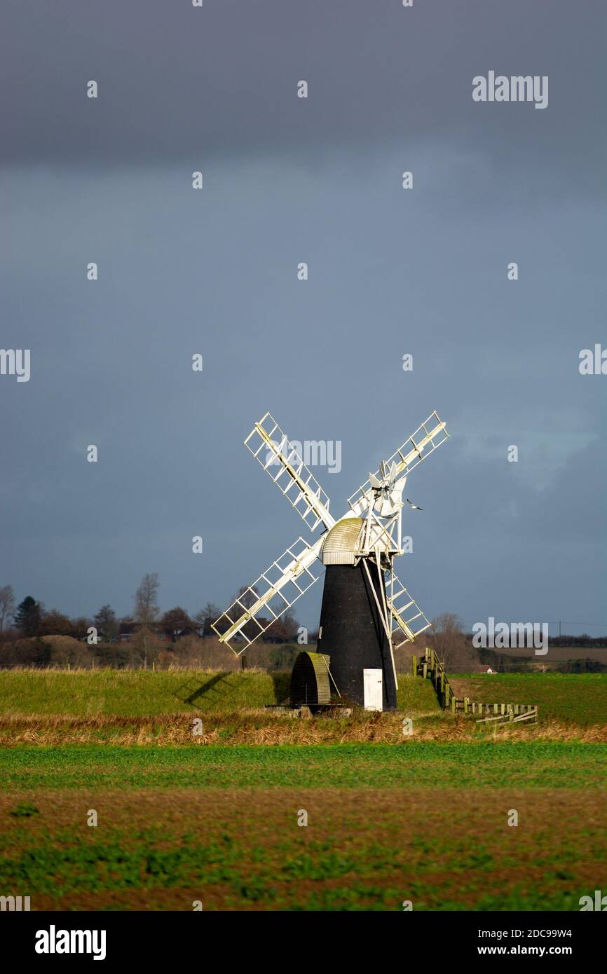Ashtree Farm mill, Runham Marshes Stock Photo - Alamy