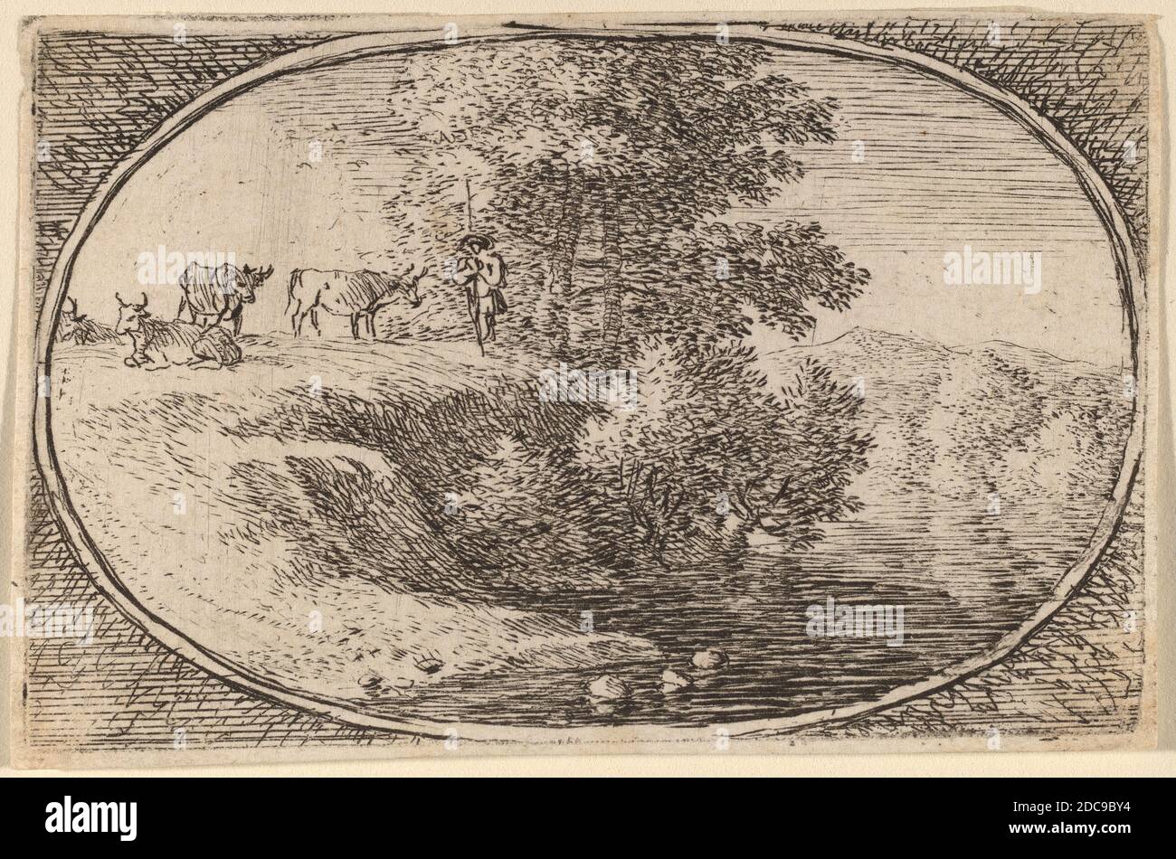 Herman van Swanevelt, (artist), Dutch, c. 1600 - 1655, Herd of Cows on ...