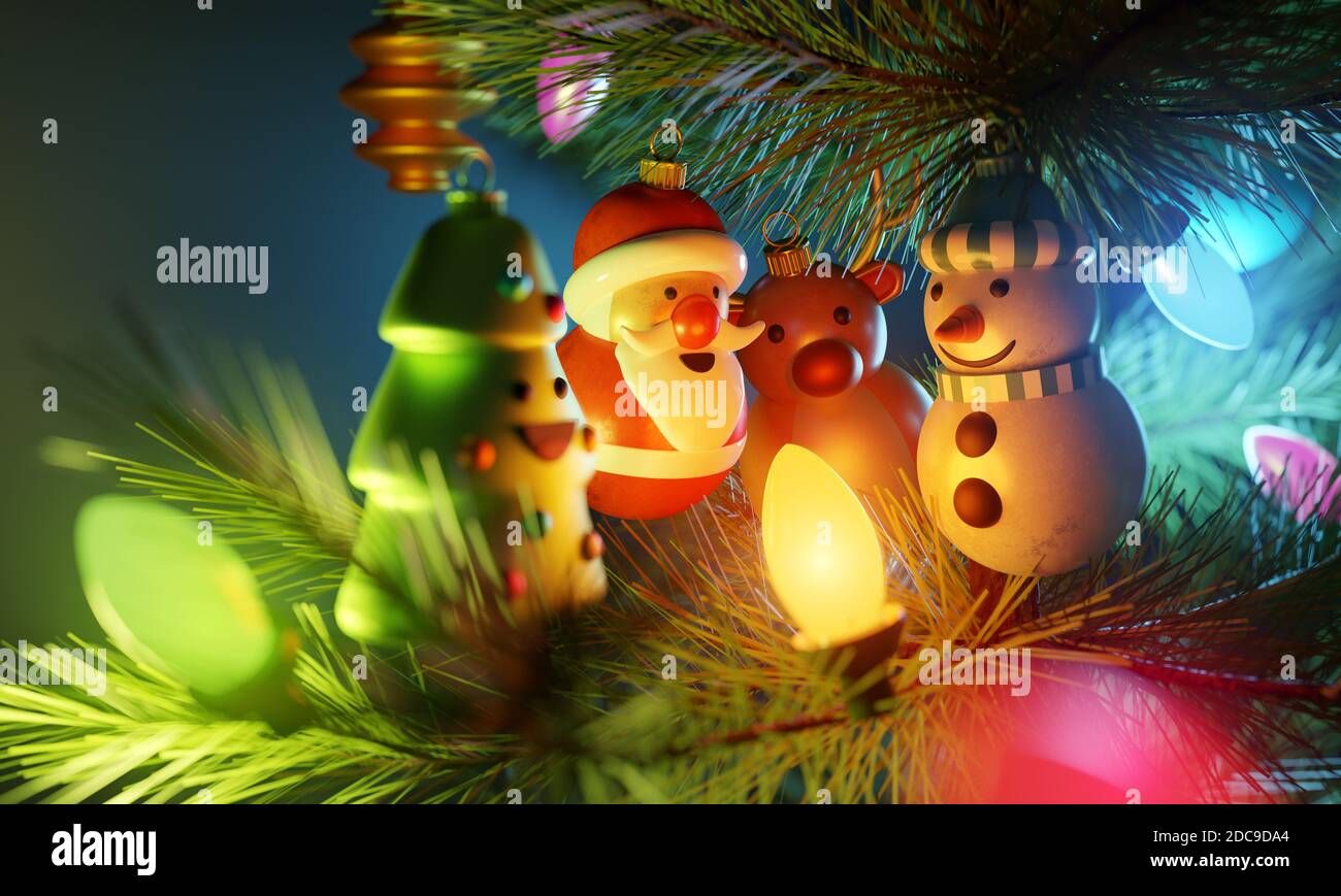Friends and family coming together at christmas. A group of christmas ...