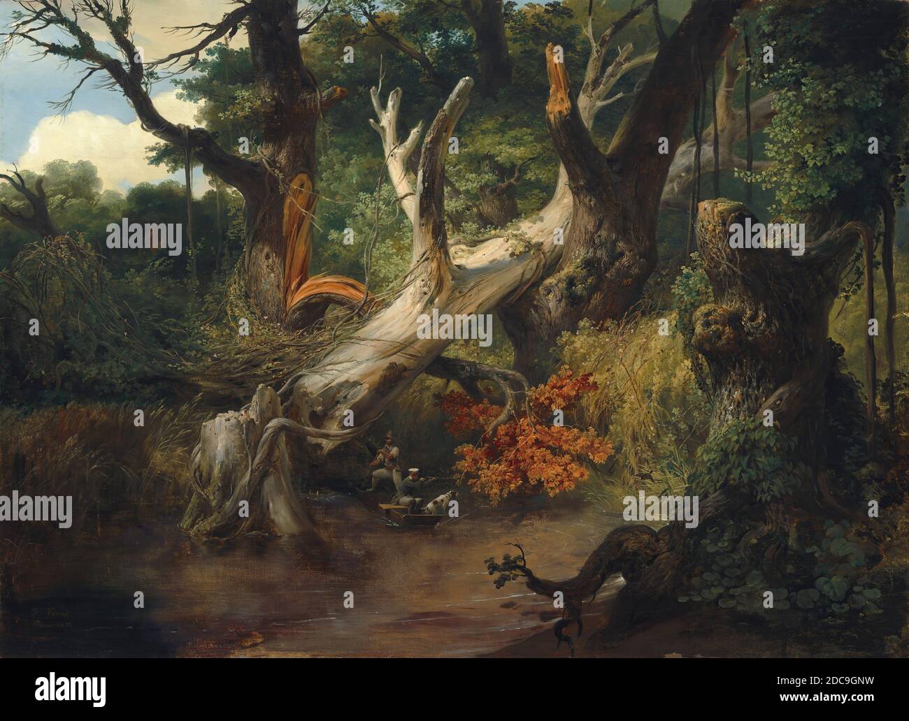 Horace Vernet, (artist), French, 1789 - 1863, Hunting in the Pontine ...