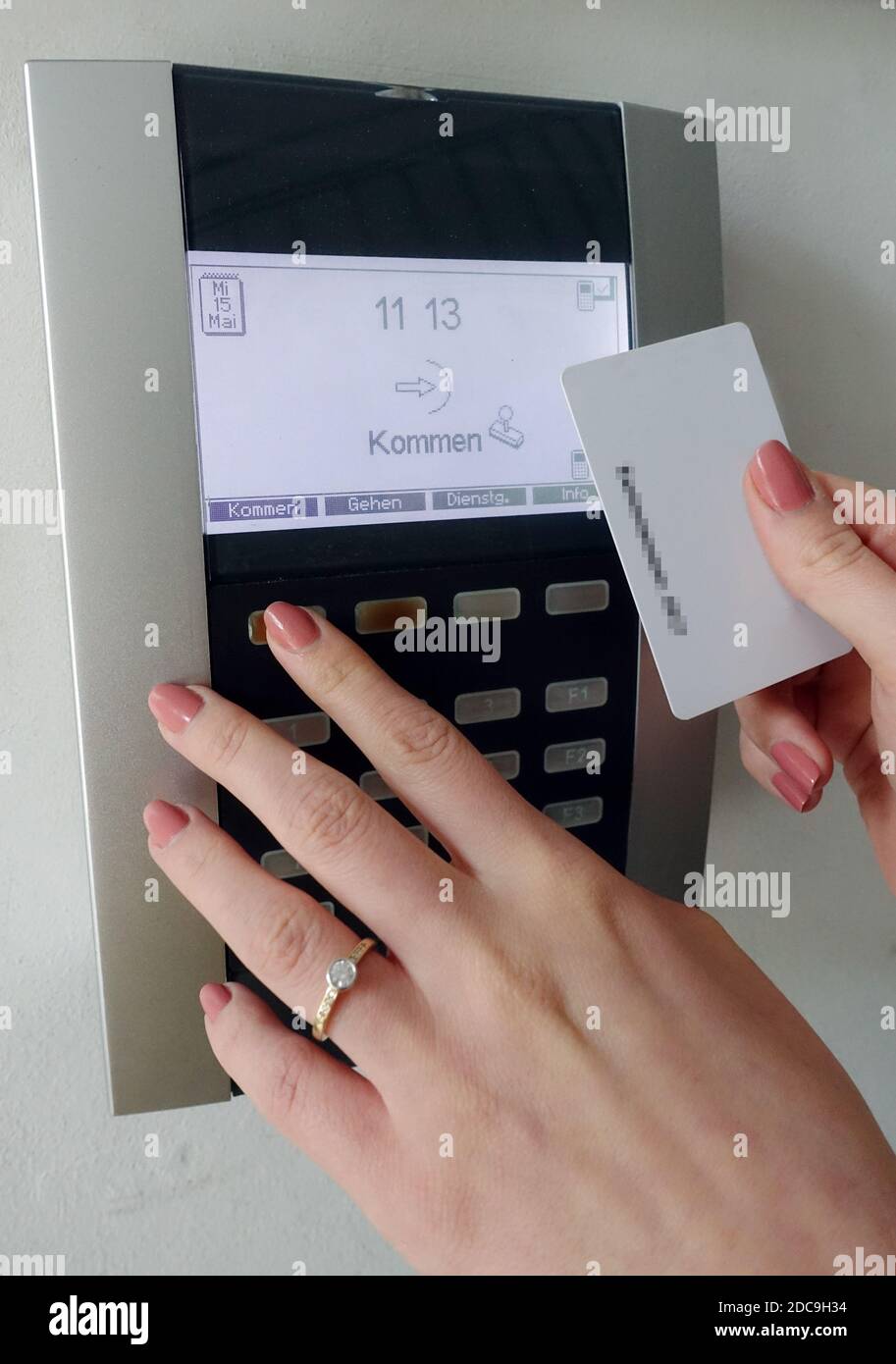 Time registration terminal hi-res stock photography and images - Alamy