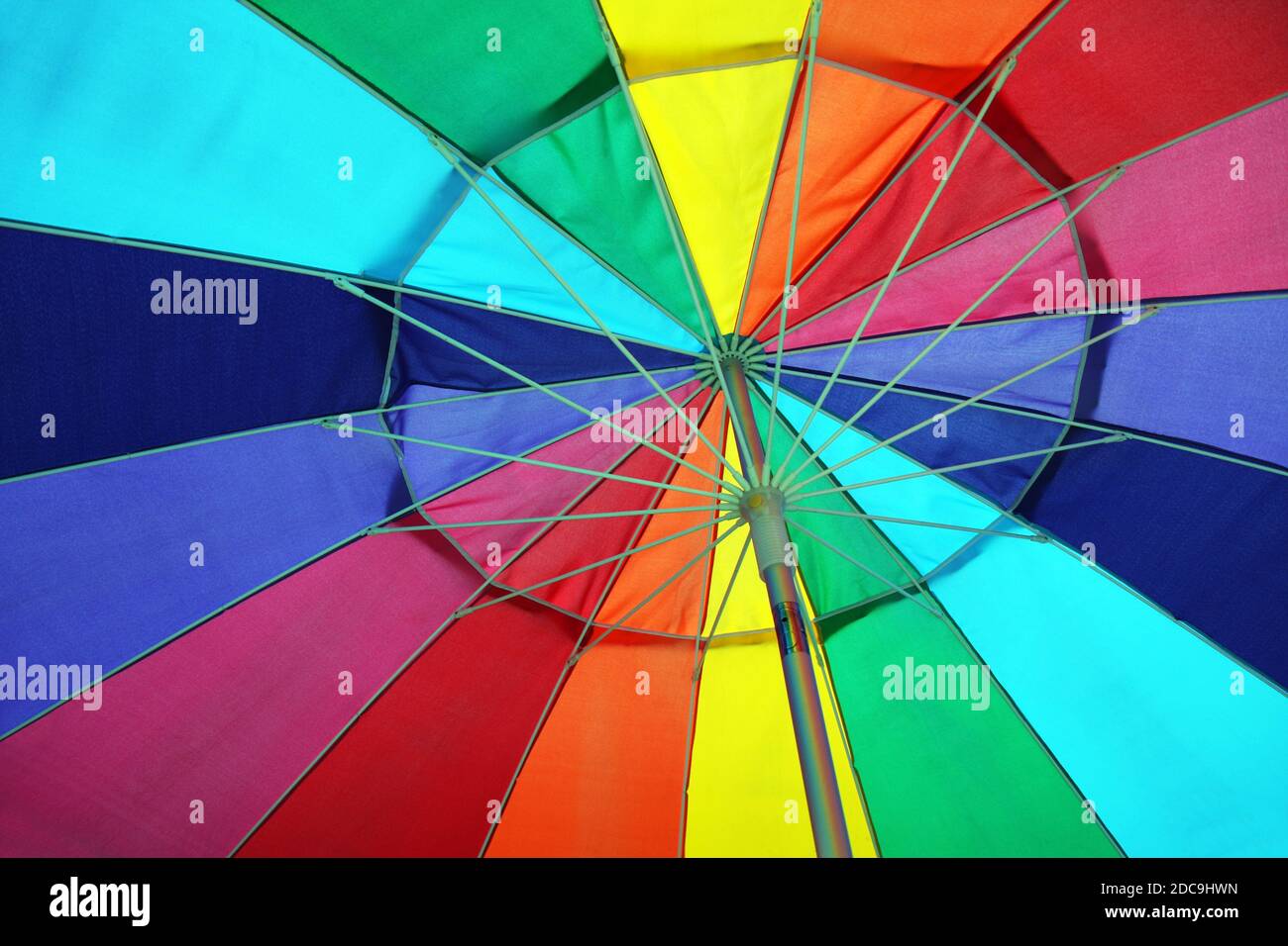 Inside of a colorful umbrella Stock Photo - Alamy