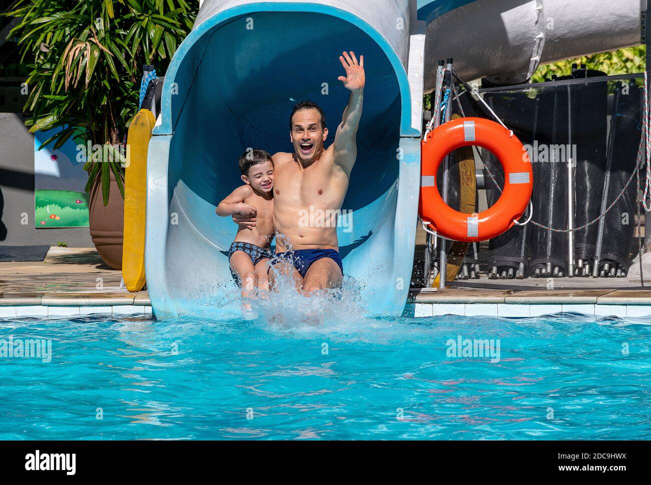 Toboggan water slide hi-res stock photography and images - Alamy