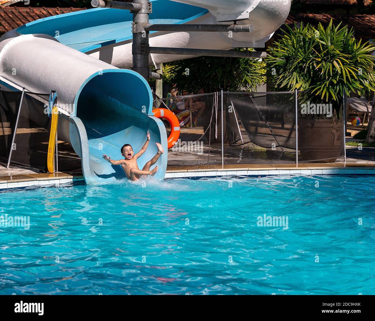 Toboggan water slide hi-res stock photography and images - Alamy
