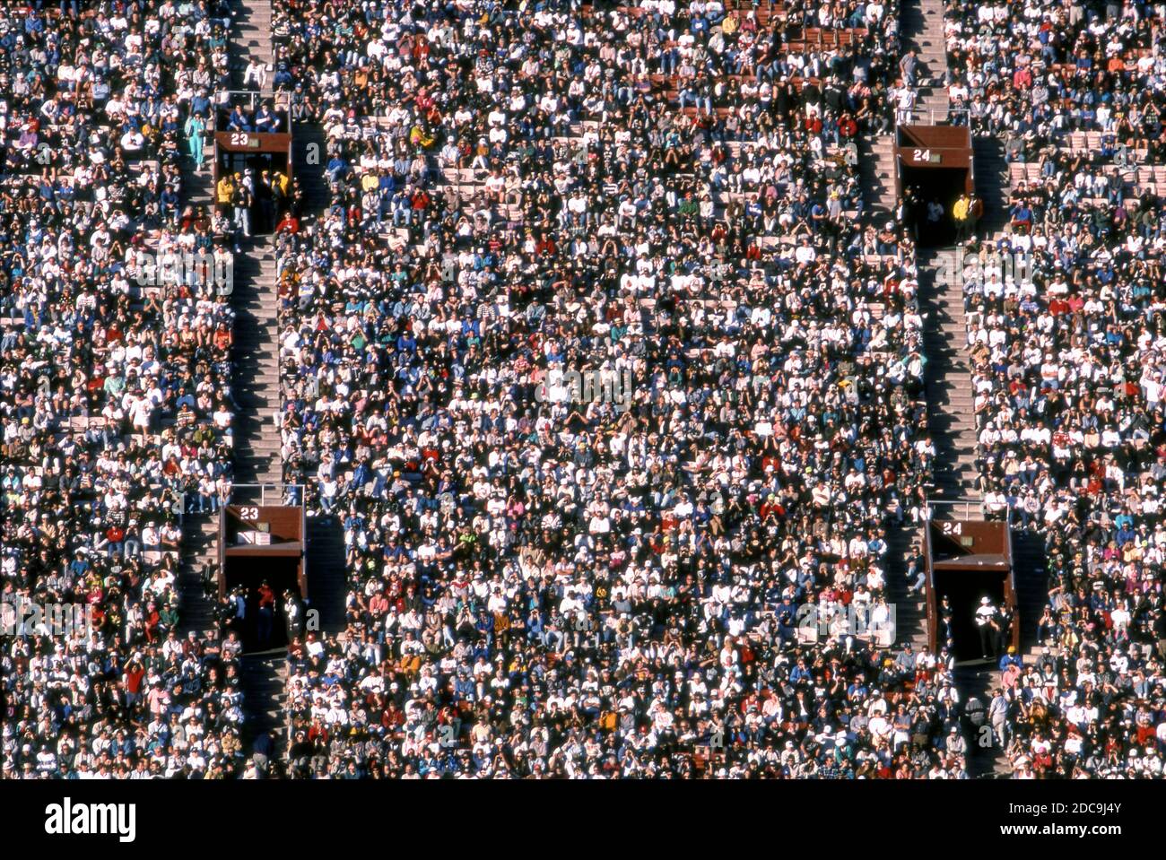 Fans in a stadium watching a football game Stock Photo - Alamy