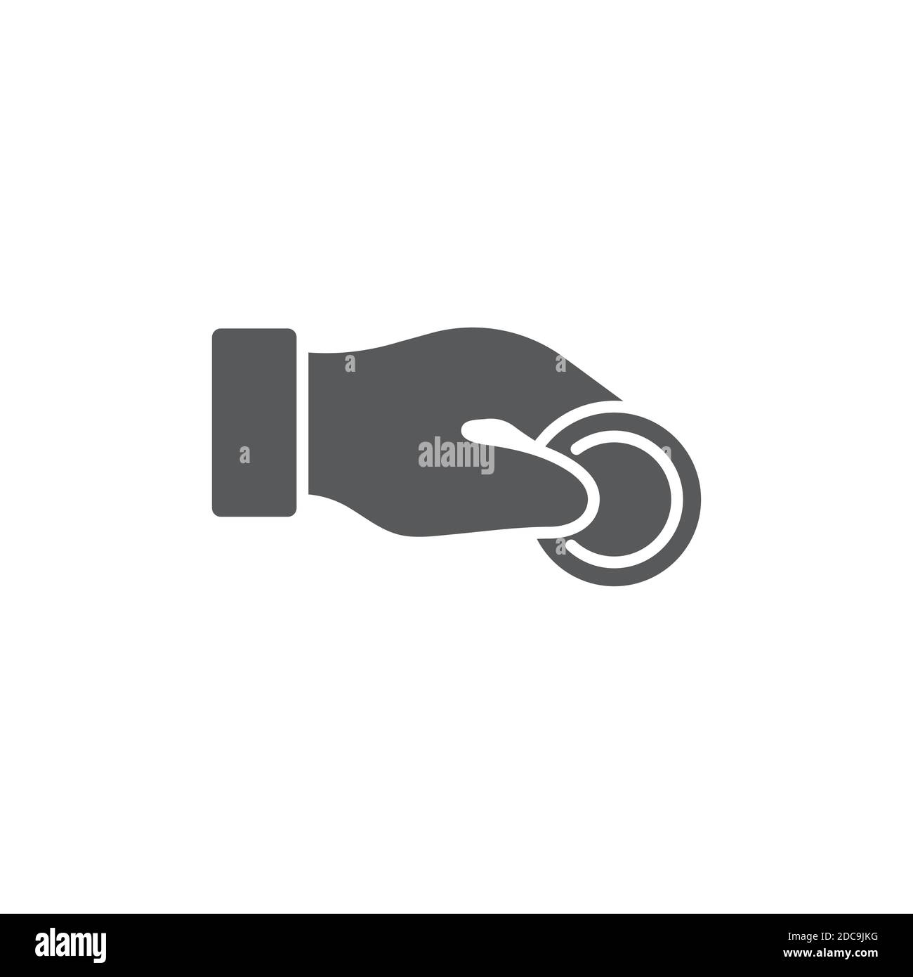 Donation hand with money icon, color, line, outline vector sign, linear ...