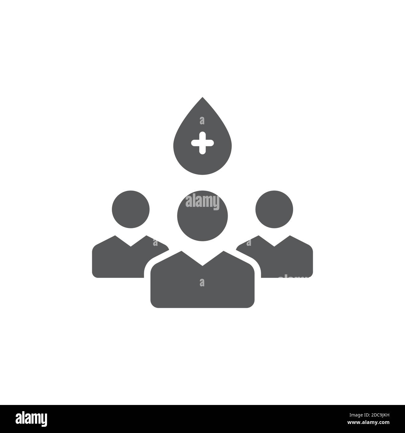 Donors people icon, color, line, outline vector sign, linear style ...