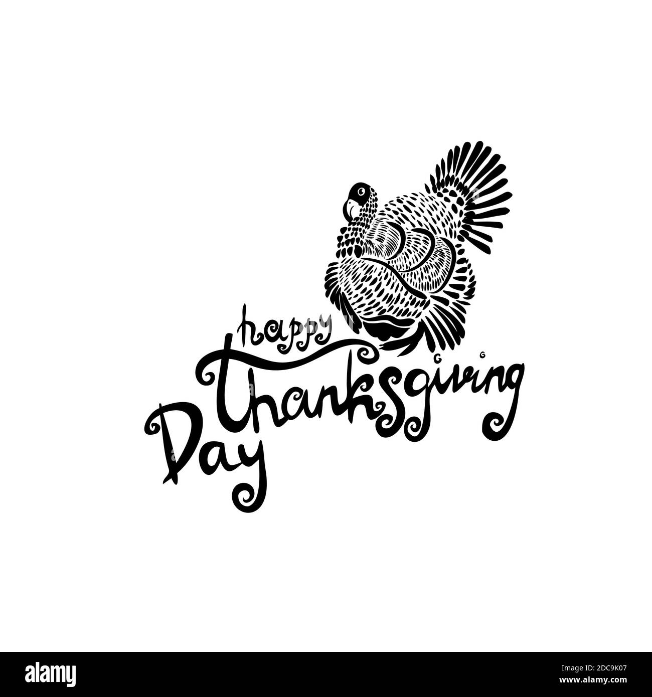 stylized turkey. Happy Thanksgiving. Vector Stock Vector Image & Art ...