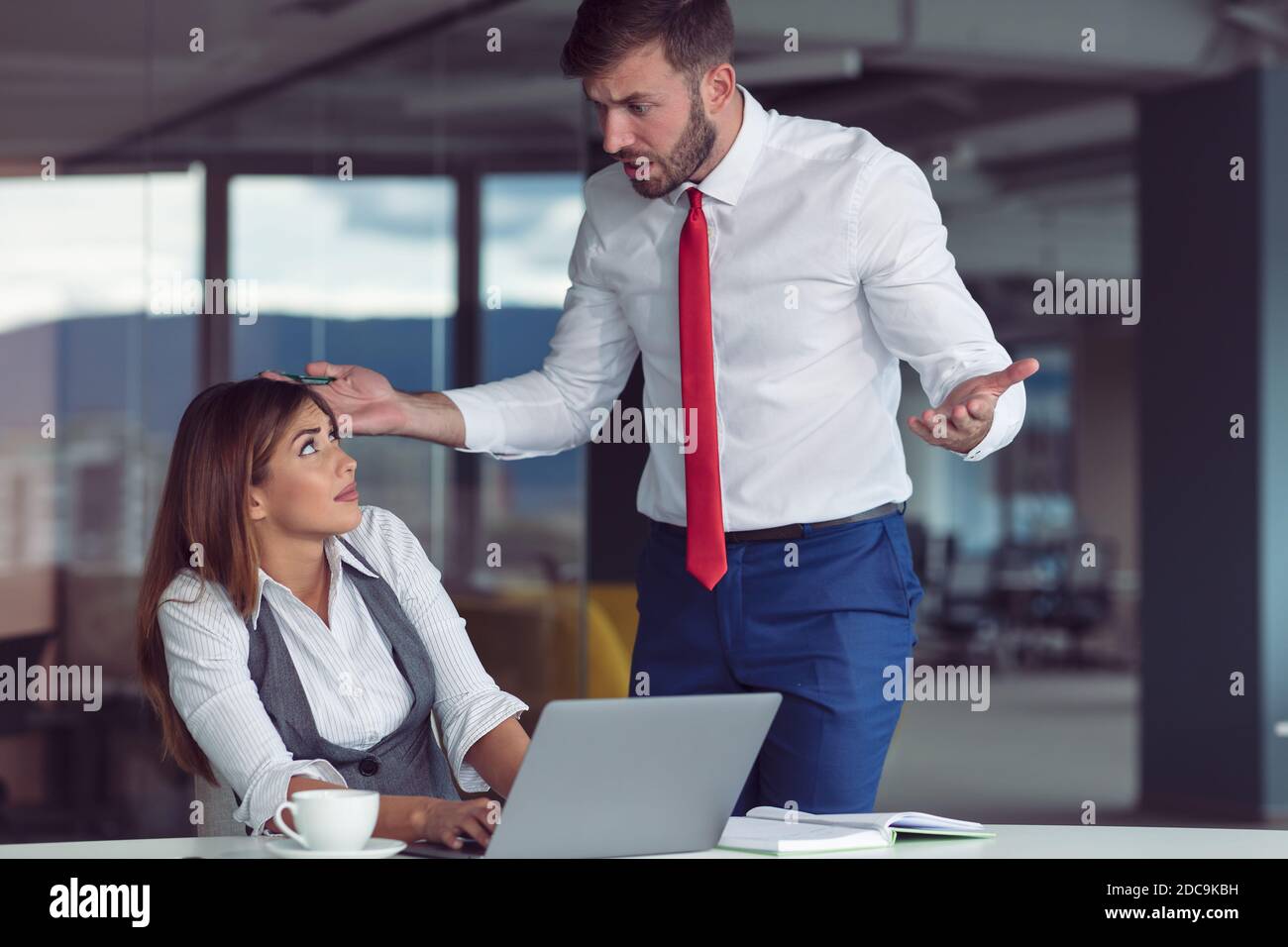Young Business people working together on computer Stock Photo - Alamy