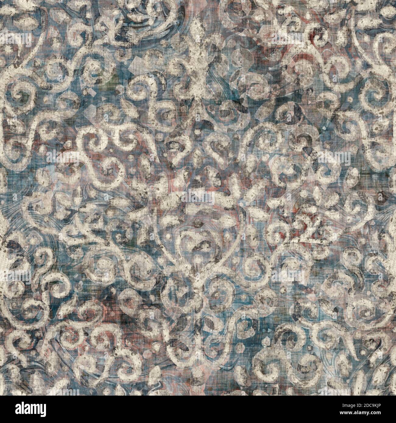 Chic formal grungy damask texture seamless pattern Stock Photo - Alamy