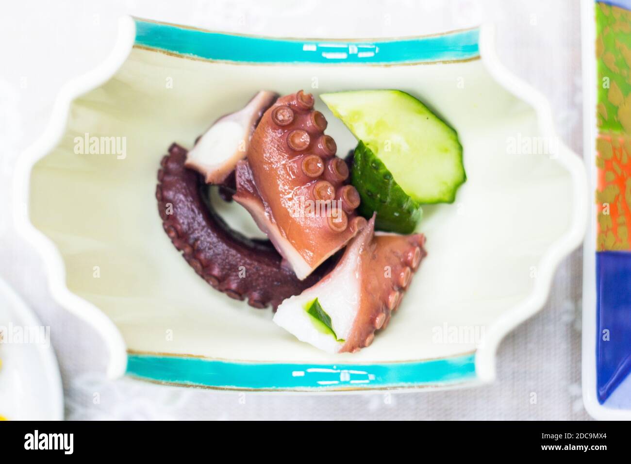 Sliced octopus tentacle kaiseki in Nagoya, Japan Stock Photo - Alamy