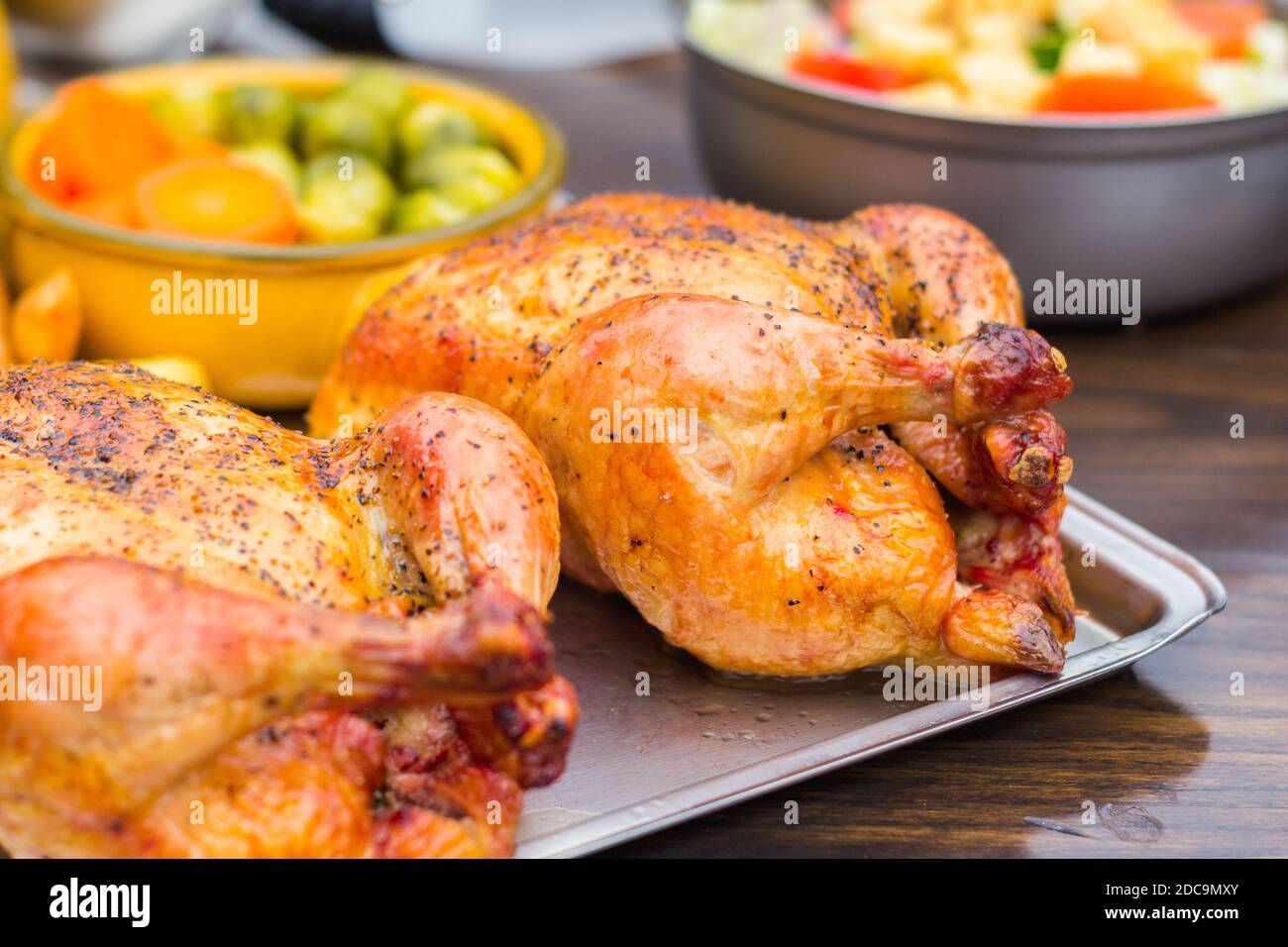 Roast chicken lunch at the Universal Studios in Osaka, Japan Stock ...