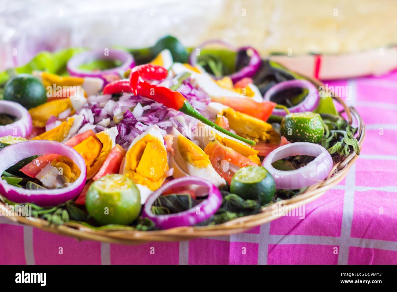 Healthy local salad with Filipino ingredients at a restaurant in Nueva ...