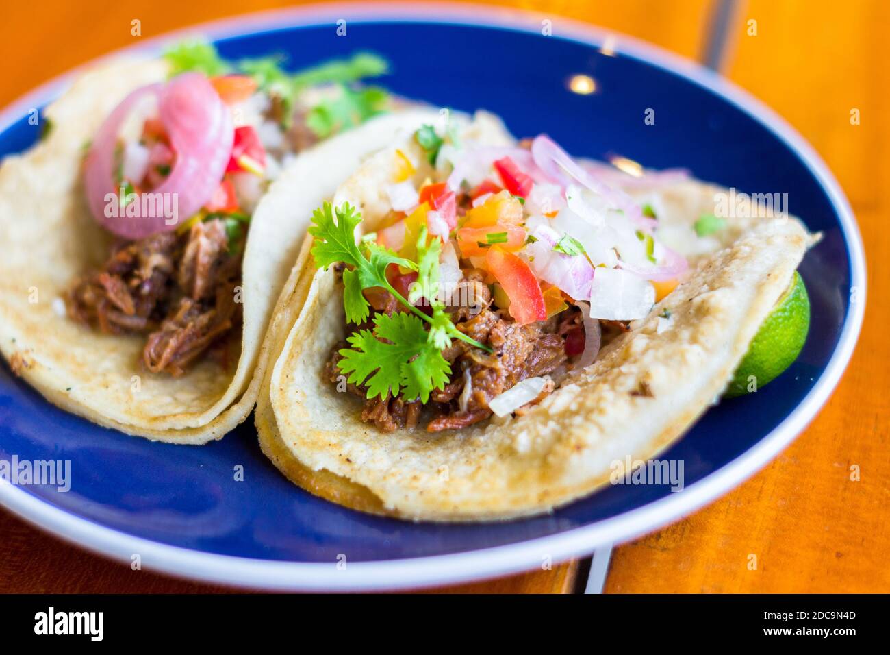 Soft tacos at a Mexican restaurant in Cebu City, Philippines Stock ...