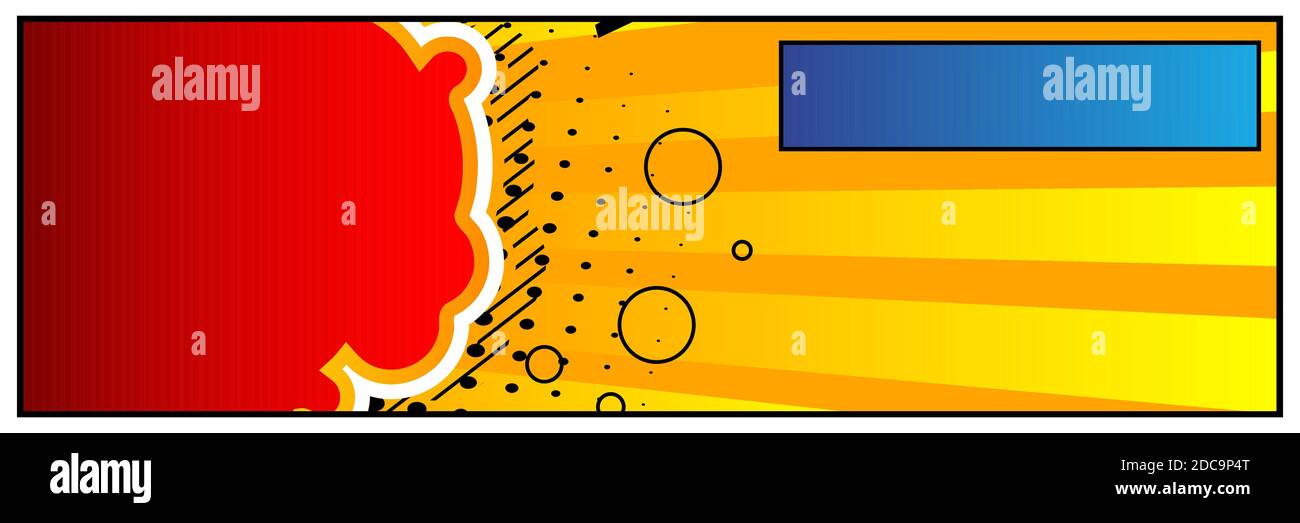 Comic book colored background for banner. Vector cartoon illustration ...
