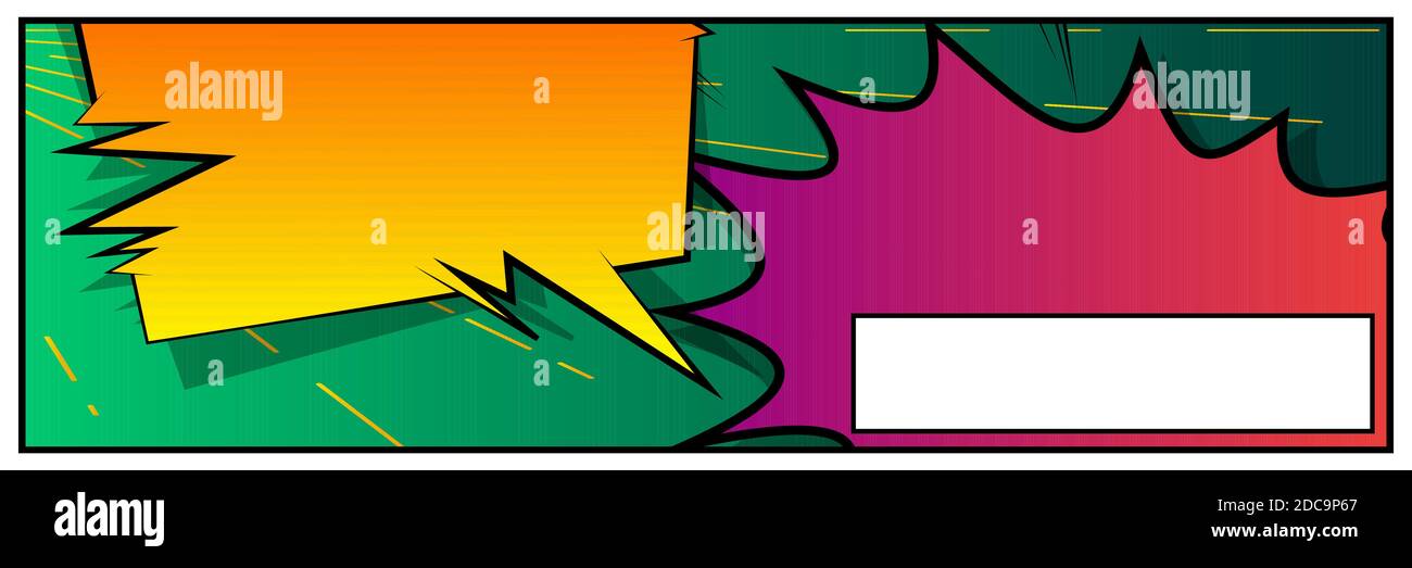Comic book colored background for banner. Vector cartoon illustration ...