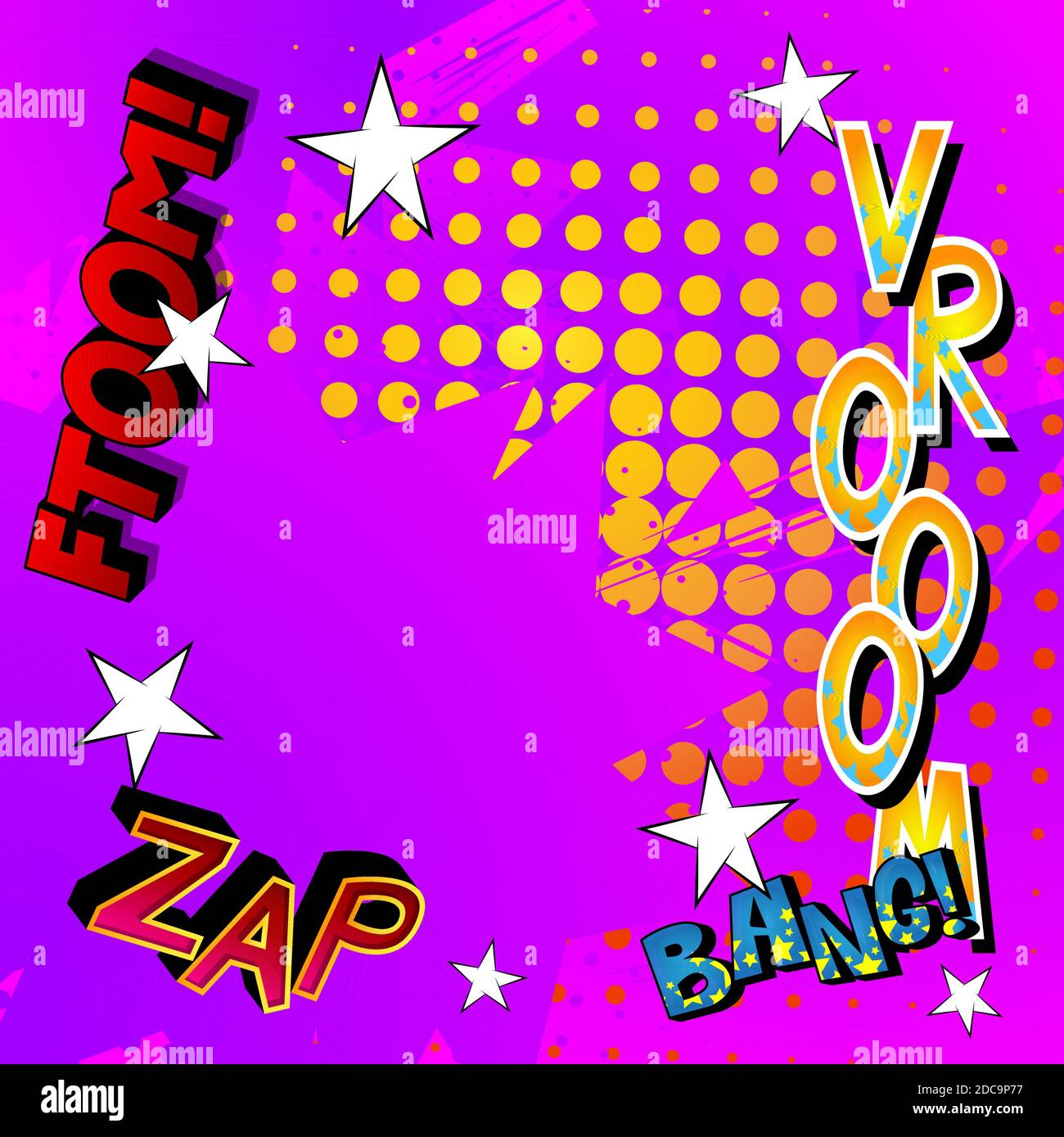 Comic book background with word sound effects. Vector illustrated ...