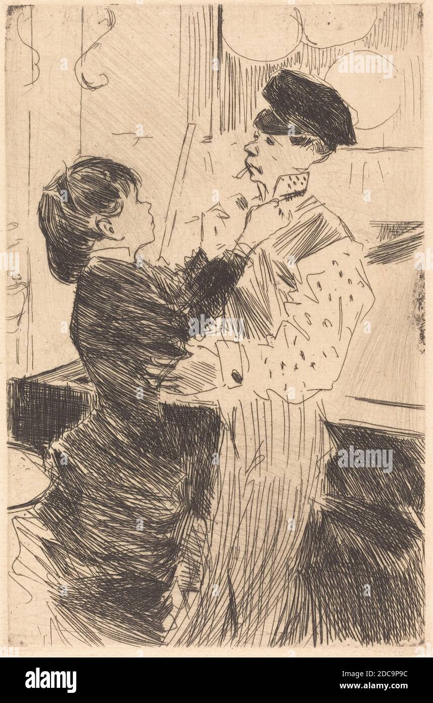 Jean-Louis Forain, (artist), French, 1852 - 1931, Knotting the Cravat ...