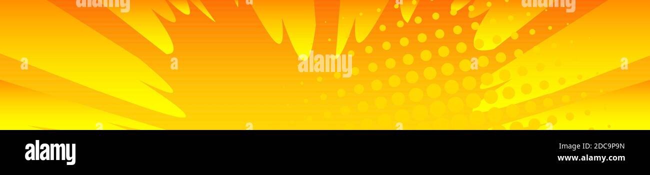 Comic book banner, cartoon background. Vector illustrated background ...